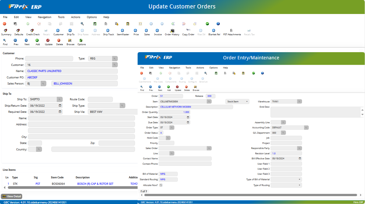 Make-To-Order and Make-To-Stock Support | Fitrix