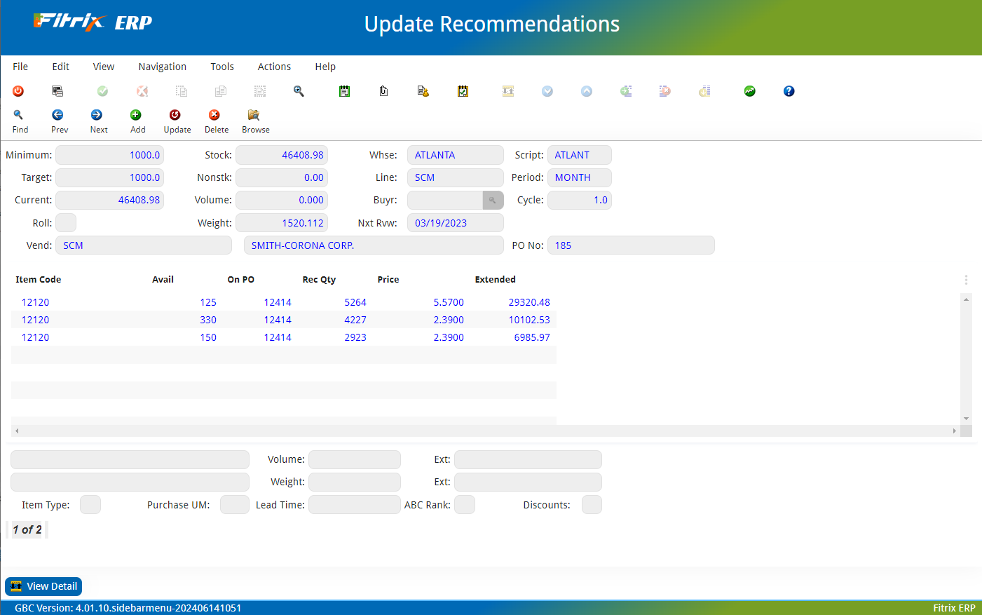 Inventory Replenishment | Fitrix