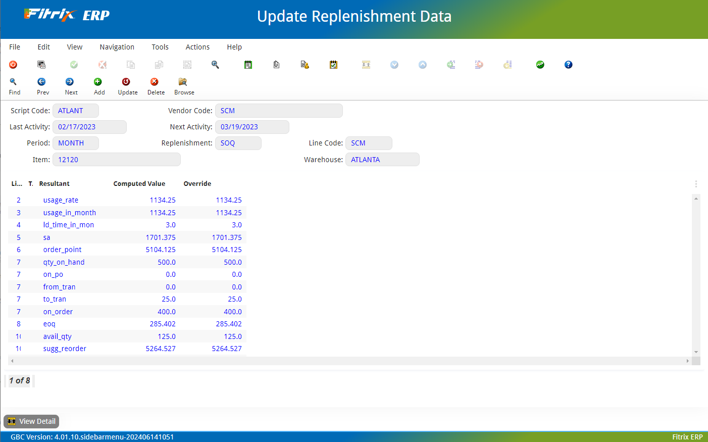 Inventory Replenishment | Fitrix